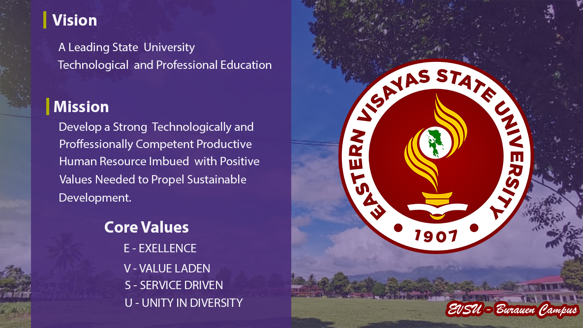 Vision, Mission & Core Values | Eastern Visayas State University ...